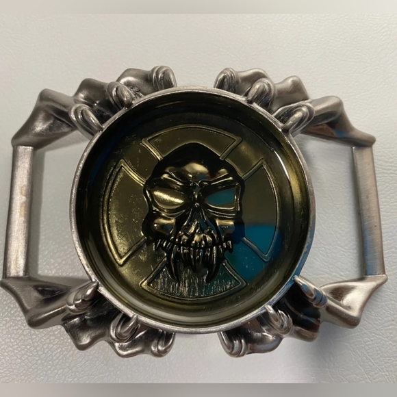 Accessories | Rare And Unique Skull Belt Buckle With Claws Cradling The ...